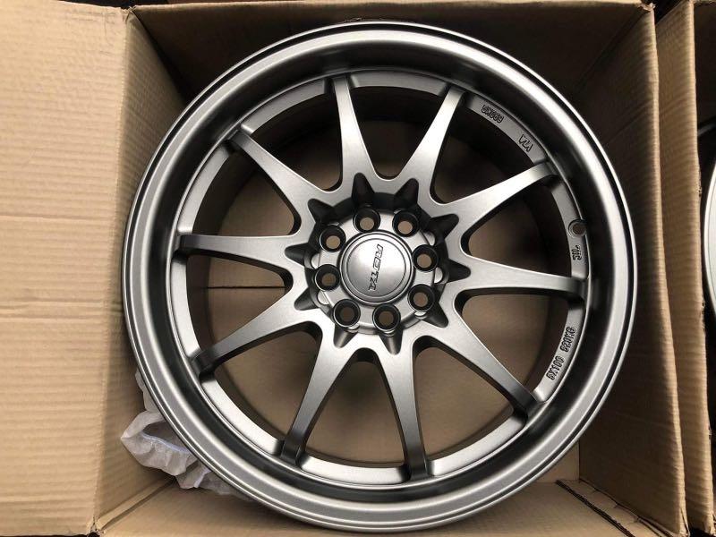 17” Rota Fighter 10 Matte Gray 4Holes pcd 100-108 Bnew mags, Car Parts ...
