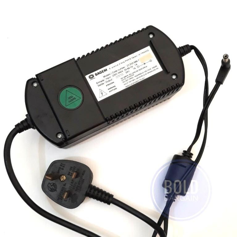 Authentic SAGEM 24V 1A AC ️ DC Adapter Model 23 253 688-7 Conventional ...