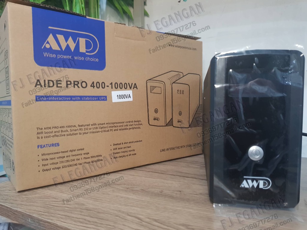 AWP WISE AID1000 PRO LCD 1000VA / 600W UPS | LED / LCD UPS, Computers ...