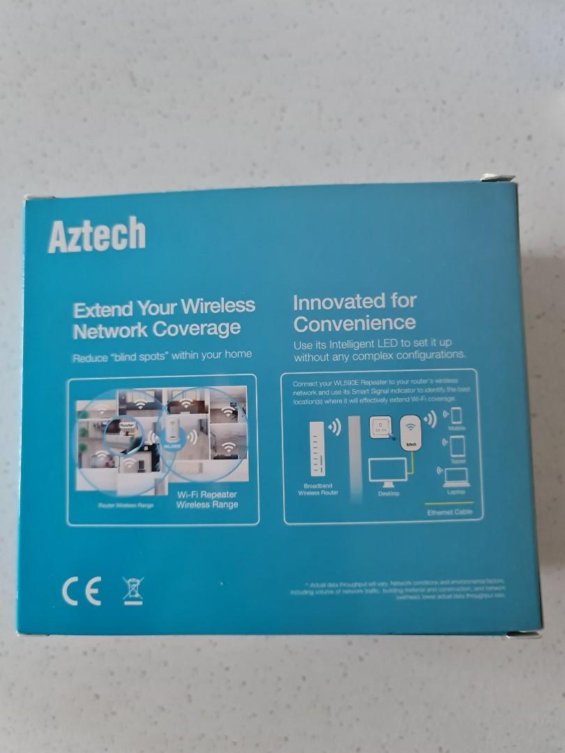 Aztech WL590E 750Mbps wireless AC Repeater, Computers & Tech, Parts ...