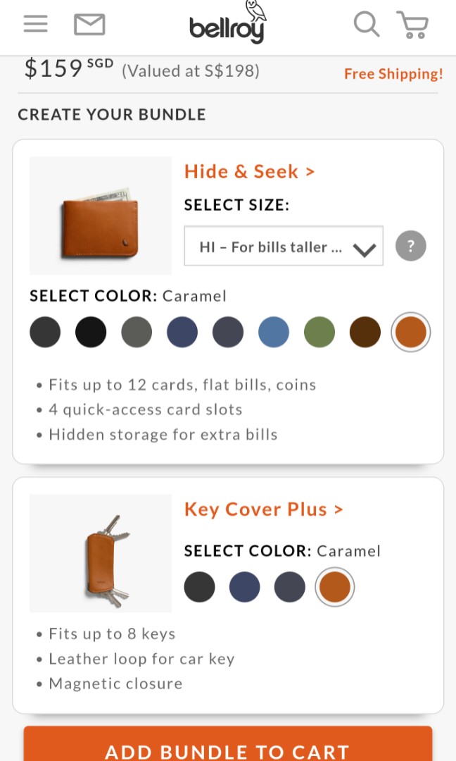 Bellroy wallet set with key cover, Men's Fashion, Watches & Accessories ...