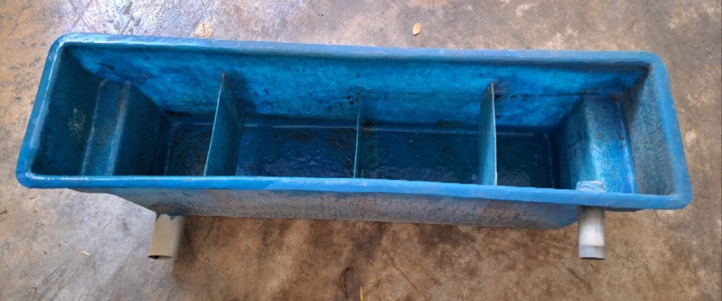 Blue Fibreglass 4 compartment Filter Tank for Sale $50, Pet Supplies ...