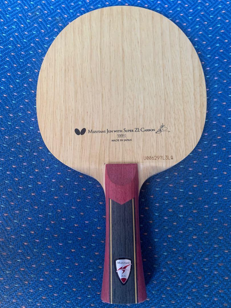 Butterfly Jun Mizutani Super ZLC Blade with 2 Rubbers, Sports Equipment ...