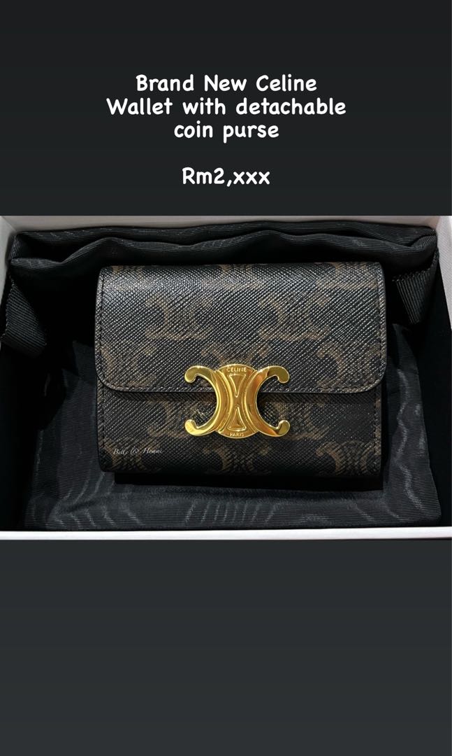 Celine Wallet with detachable Coin Purse, Luxury, Bags & Wallets on ...