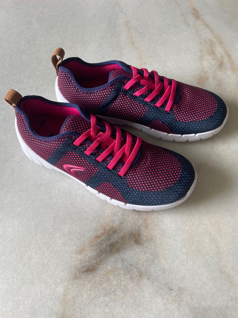 Clarks Girl's Sprint Flux. Navy/Raspberry Sports Shoes, Women's Fashion ...