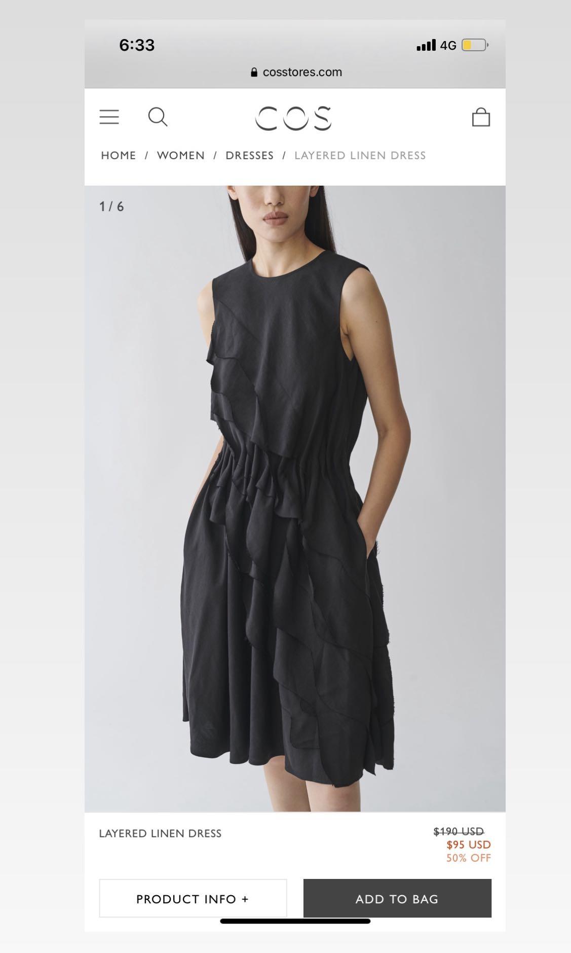 Cos layered linen dress, Women's Fashion, Dresses & Sets, Dresses on ...