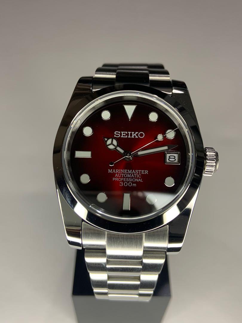 Custom Seiko Mod Red Explorer, Men's Fashion, Watches & Accessories ...