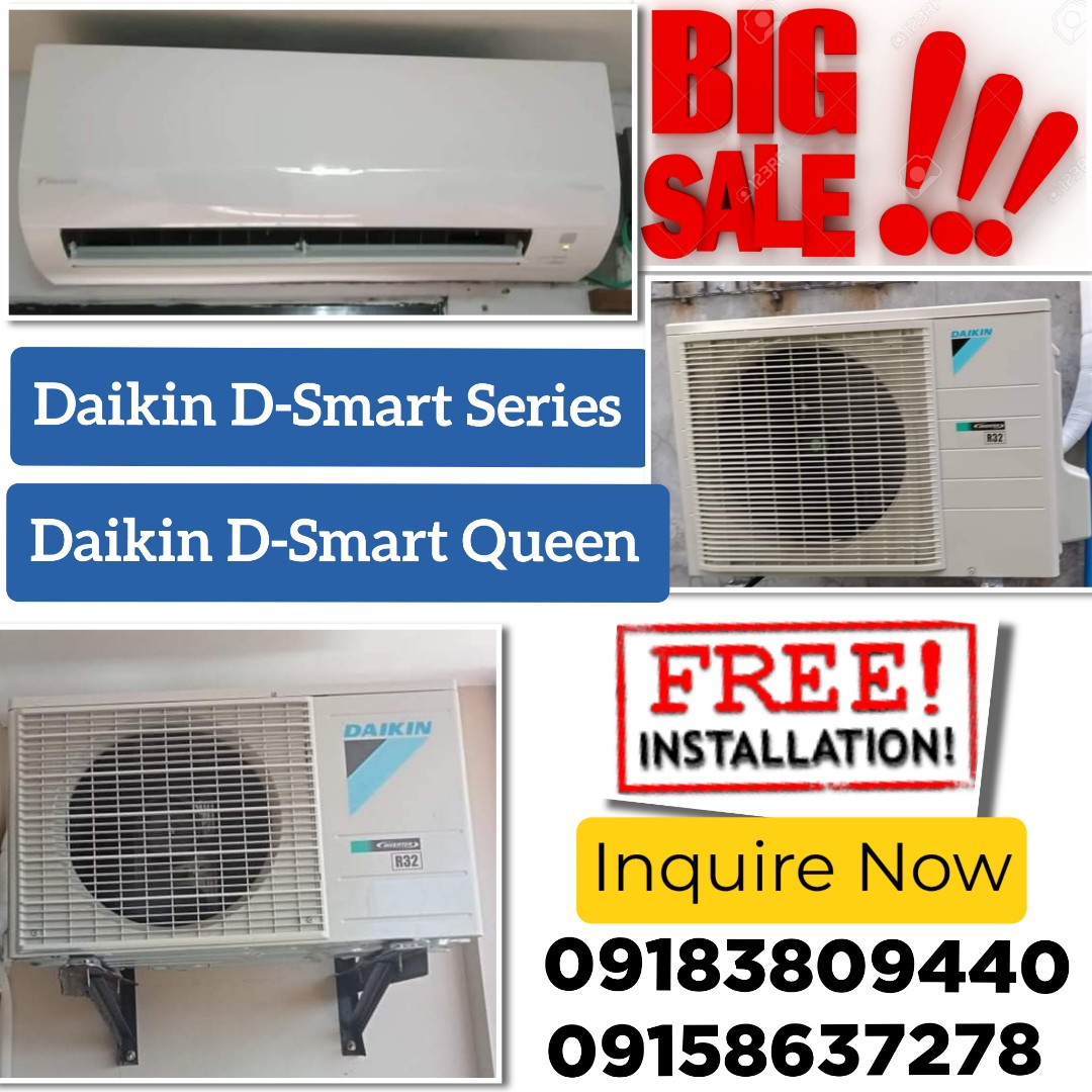 Daikin D-Smart Inverter Split Type Aircon, TV & Home Appliances, Air ...