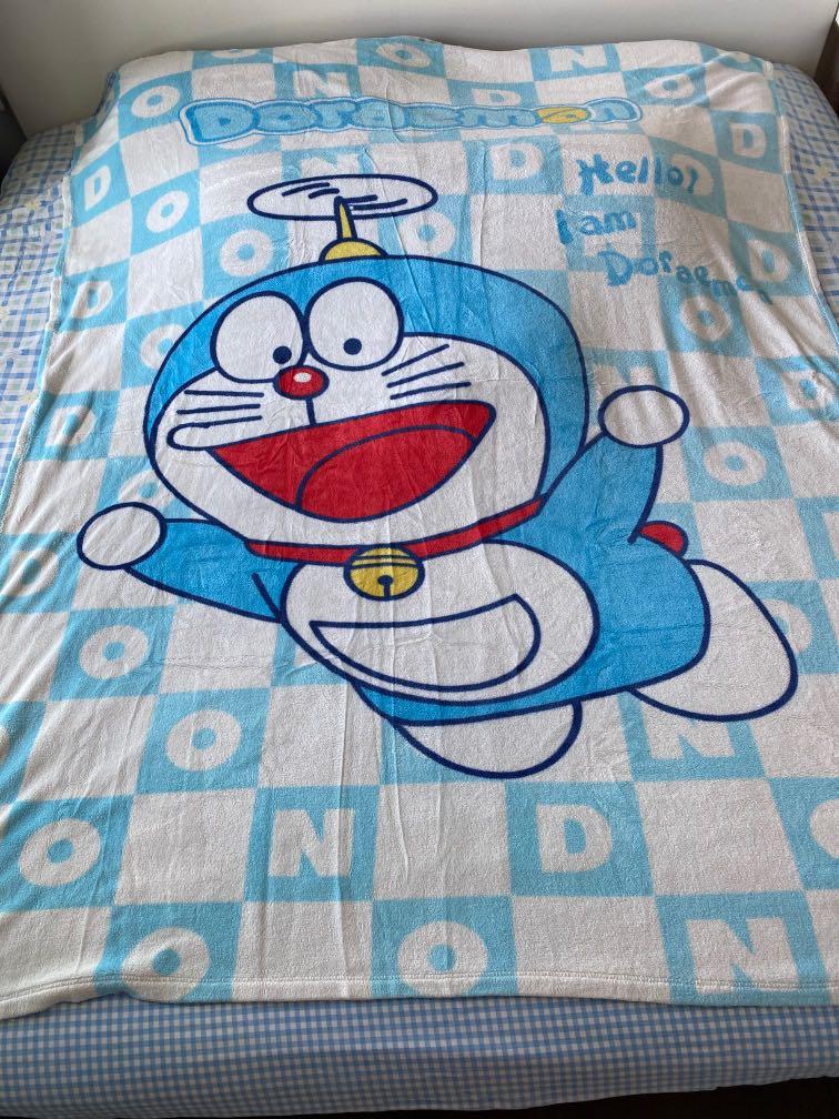 Doraemon blanket (Queen size), Furniture & Home Living, Bedding ...