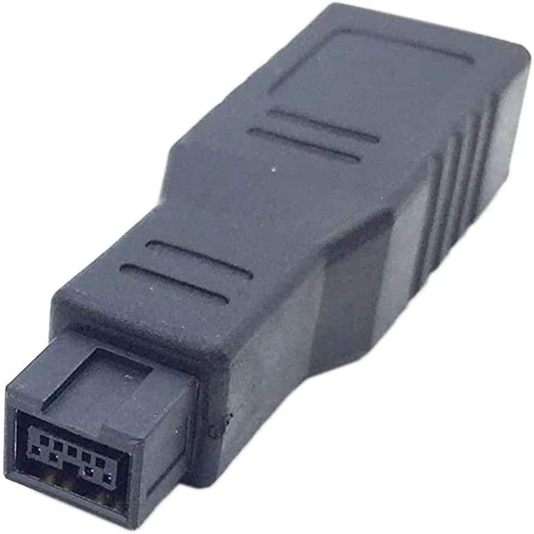 Firewire Adapter,1394a 6 pin Female to 1394b 9 pin Male IEEE 400 to 800 ...