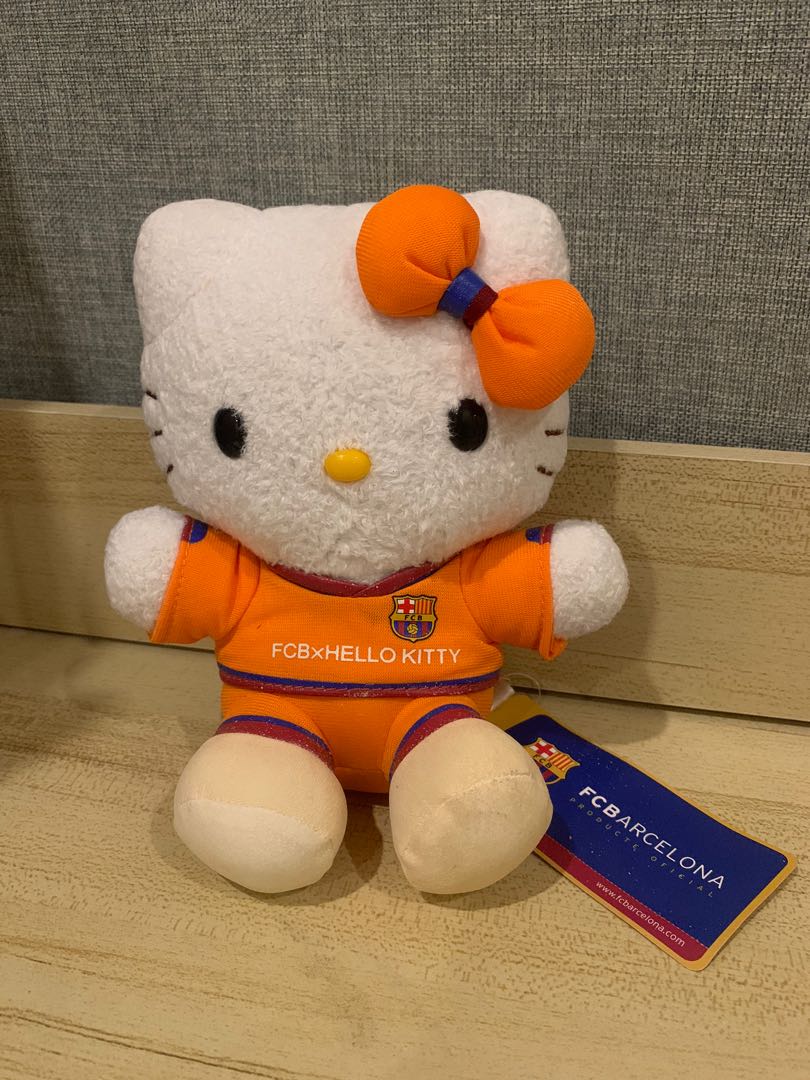 Hello Kitty x FCB Plush, Hobbies & Toys, Toys & Games on Carousell