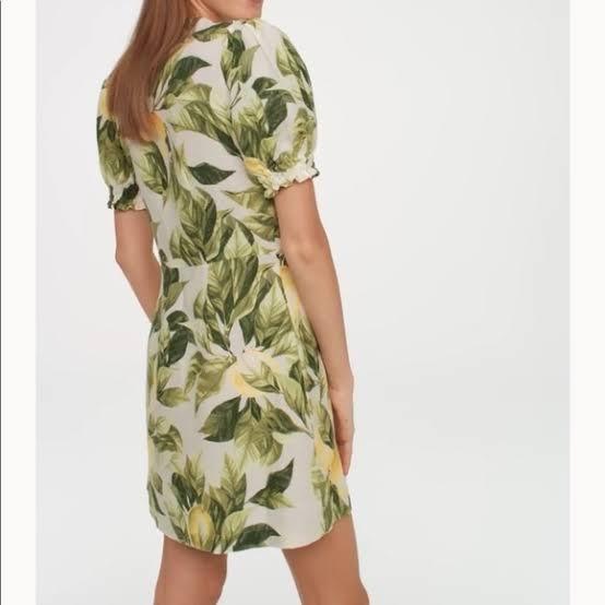 H&M Lemon Print Linen Dress, Women's Fashion, Dresses & Sets, Dresses ...