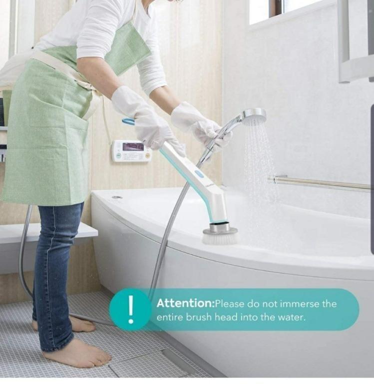 Homitt Electric Spin Scrubber Power Brush Shower Scrubber, Cordless and ...
