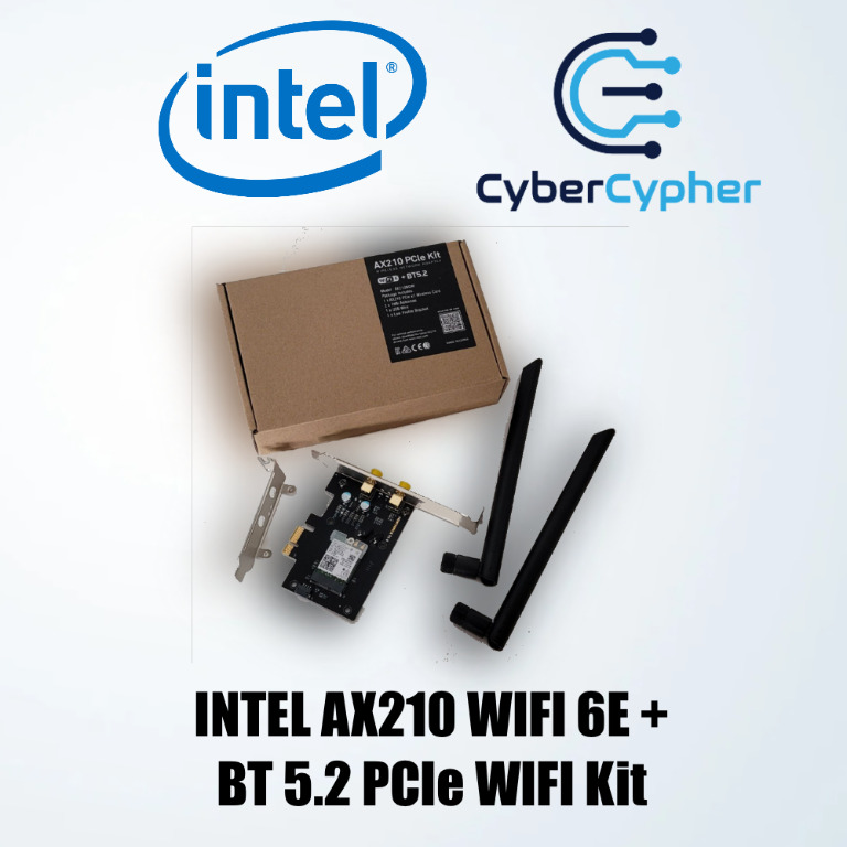 INTEL AX210 WIFI 6E + BT5.2 PCIe Wifi Kit, Computers & Tech, Parts ...