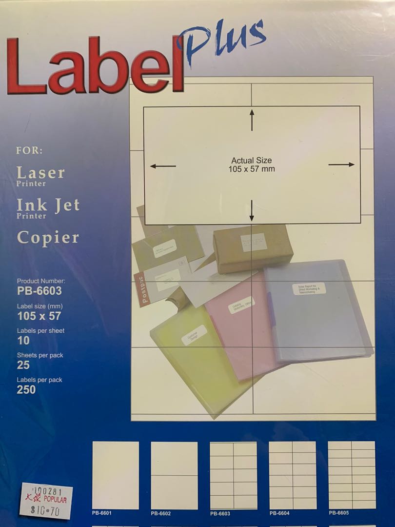 Label plus PB-6603, Hobbies & Toys, Stationery & Craft, Stationery ...