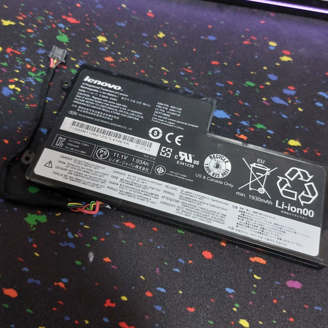 Lenovo Thinkpad internal battery for x240 x250 x260, Computers & Tech ...