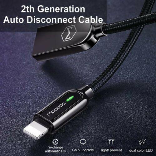 MCDODO CA-526 Auto Disconnect & Recharge Lightning Cable 1.2 Meter ...