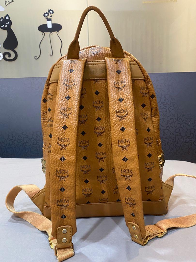 MCM Cognac Backpack, Luxury, Bags & Wallets on Carousell