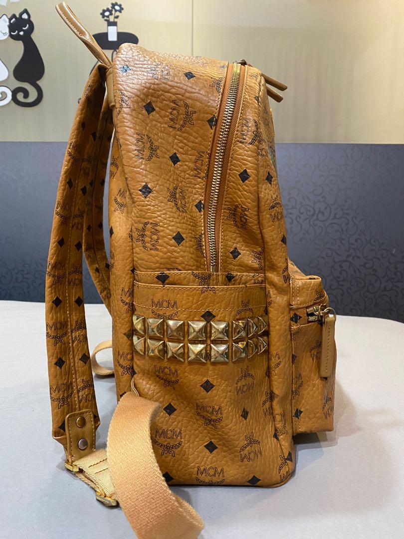 MCM Cognac Backpack, Luxury, Bags & Wallets on Carousell