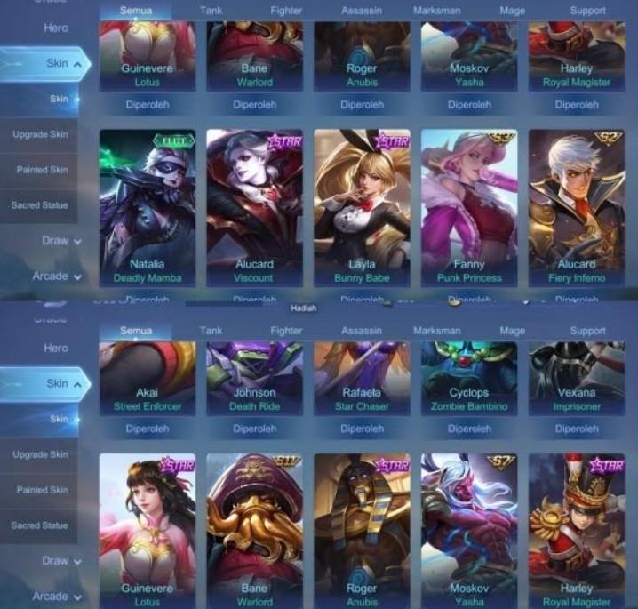 MLBB MOBILE LEGENDS ACCOUNT #5 (LEGEND GUSION,EPIC LIMITED LEOMORD ...