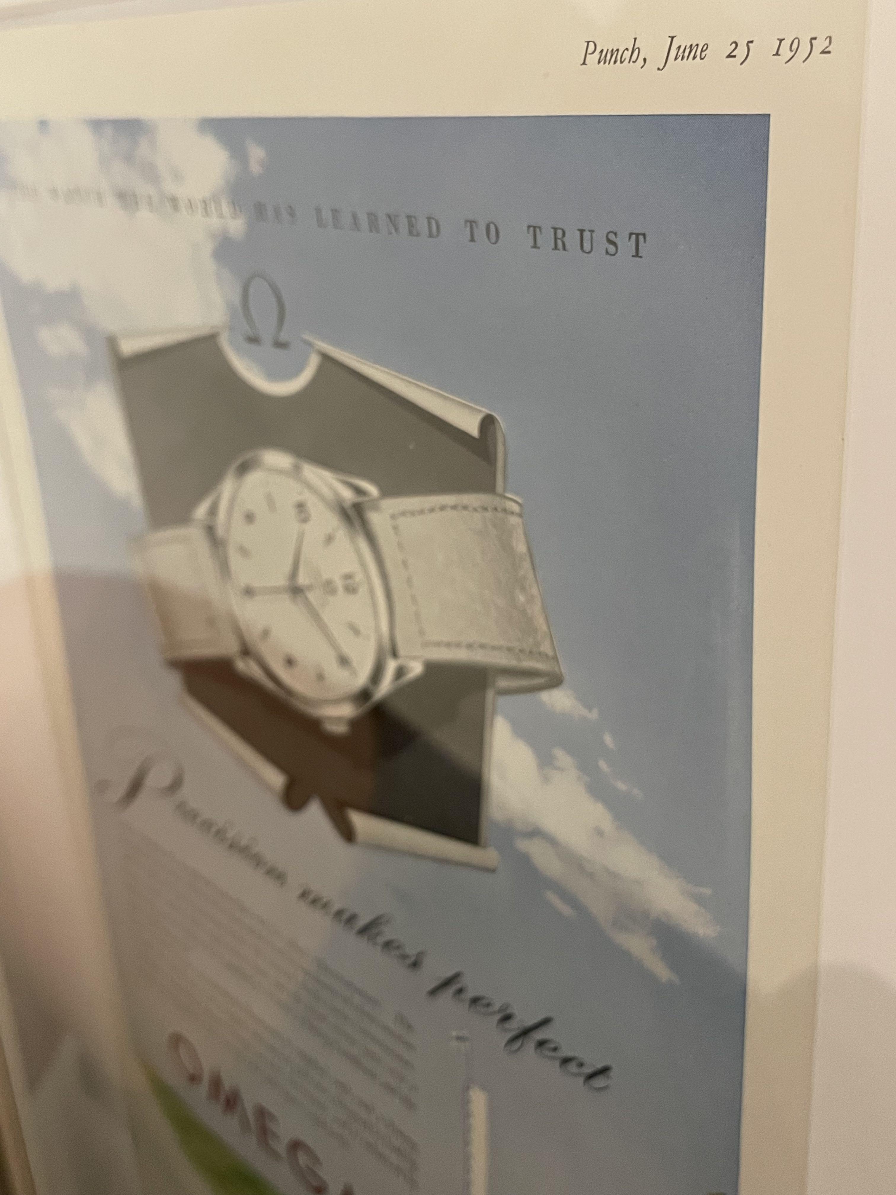 Omega Olympic Watch Poster Advertisement with frame , Furniture & Home ...