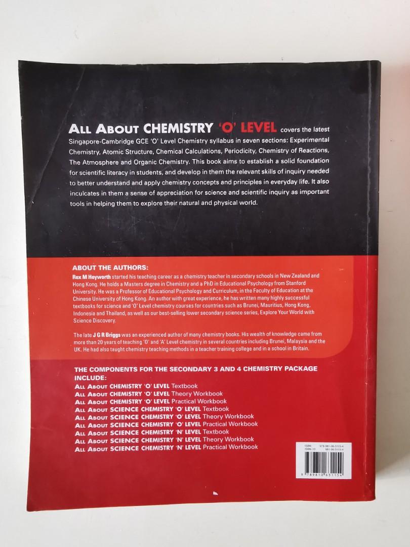 Pearson All About Chemistry O Level and Shinglee New Syllabus ...