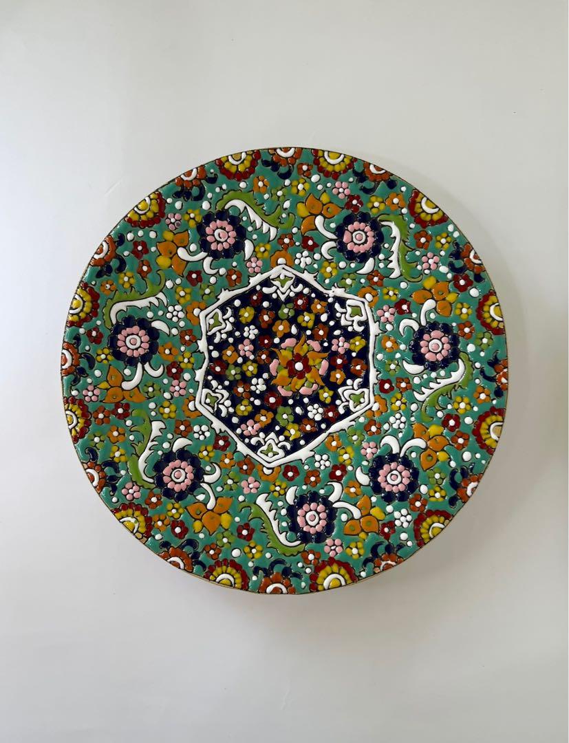 Persian Hand-Painted Decorative Plates 26cm, Furniture & Home Living ...
