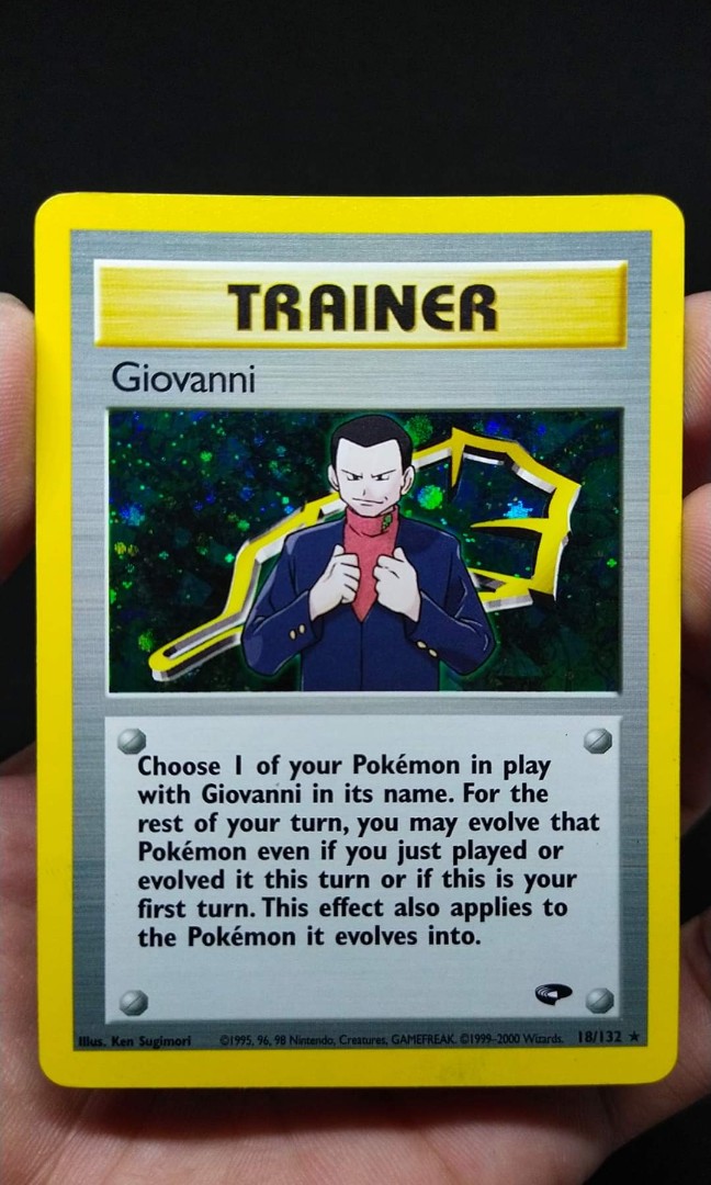 Pokemon Card - GIOVANNI #18 - HOLO (GYM CHALLENGE) YEAR 2000, Hobbies ...