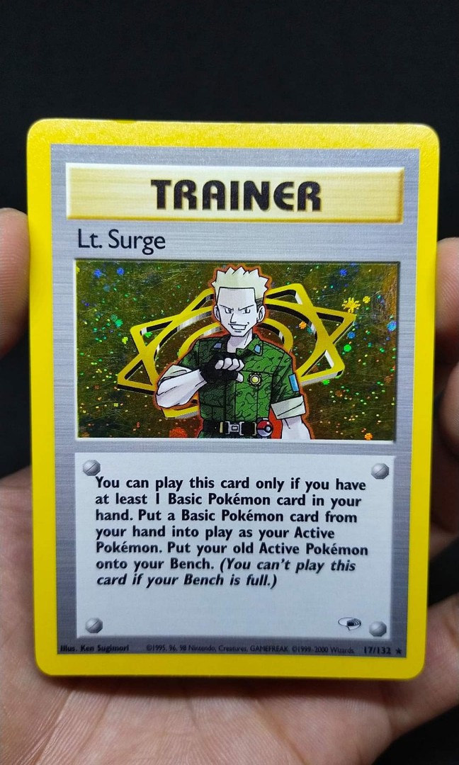 Pokemon Card - LT. SURGE #17 - HOLO (GYM HEROES) YEAR 2000, Hobbies ...