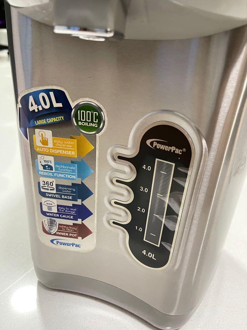 Powerpac 4L Electric Airpot with 2-way Water Dispenser and Reboil, TV ...