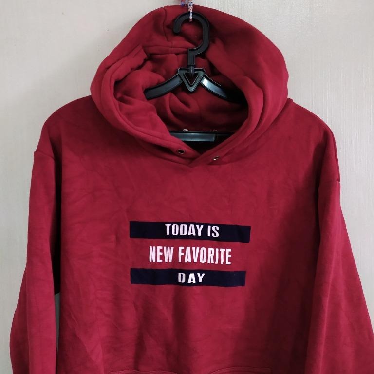 Red Statement Korean Hoodie Jacket, Men's Fashion, Coats, Jackets and ...