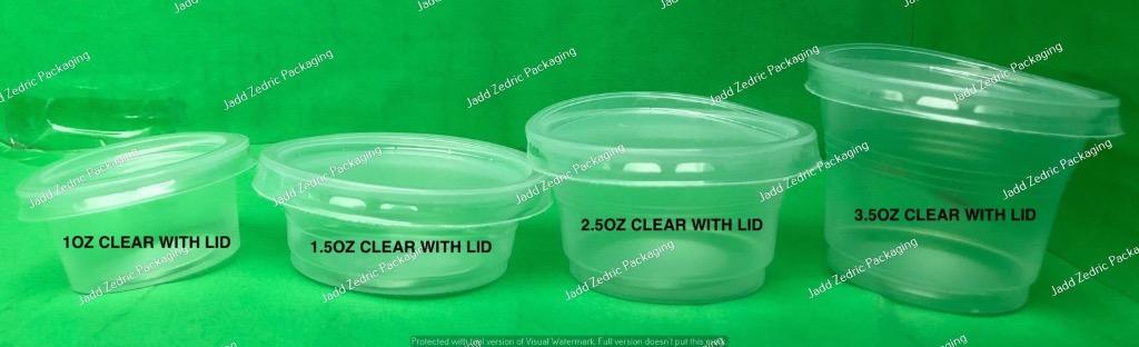 SAUCE CUP OR GRAVY CUP CLEAR WITH LID, Food & Drinks, Other Food ...