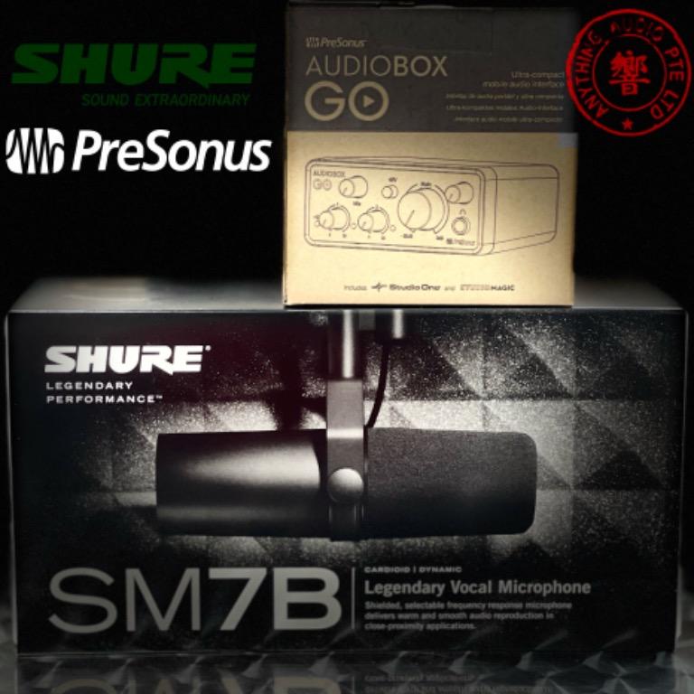 Shure SM7B + PreSonus AudioBox Go Special bundle, Audio, Microphones on ...