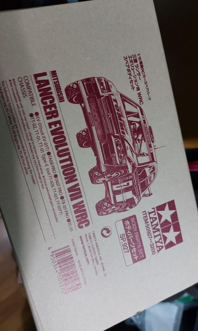 Tamiya 50927 1/10 RC Body Set Mitisubishi Lancer EVO.VII WRC, 興趣及遊戲, 玩具 ...