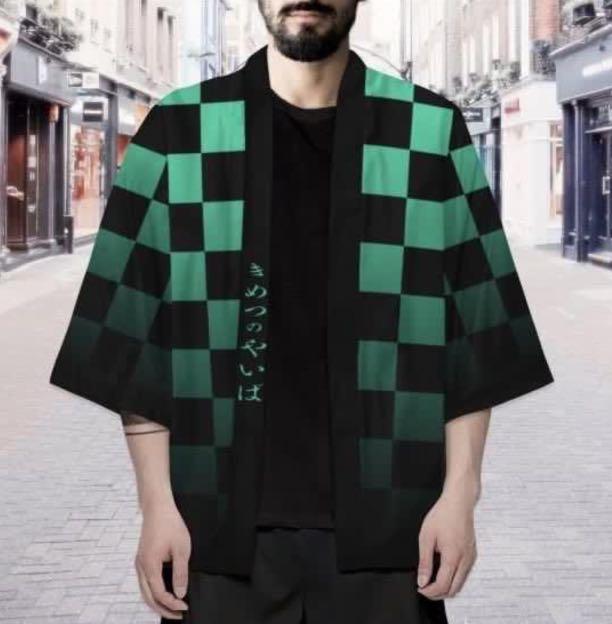 Tanjiro Kamado Kimono KNY Robe Anime Coat Cosplay Costumes, Men's ...