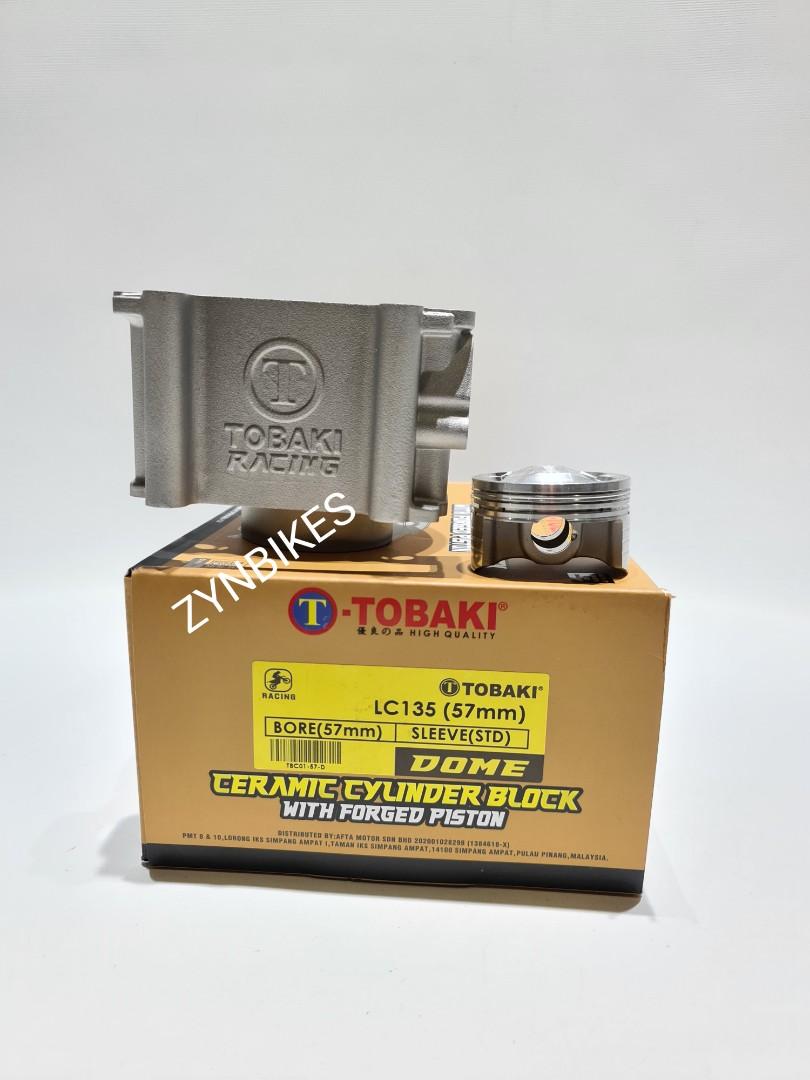 TOBAKI CERAMIC RACING BLOCK 57MM DOME FORGE PISTON YAMAHA SPARK 135 LC135 X1R JUPITER SNIPER 150 ...