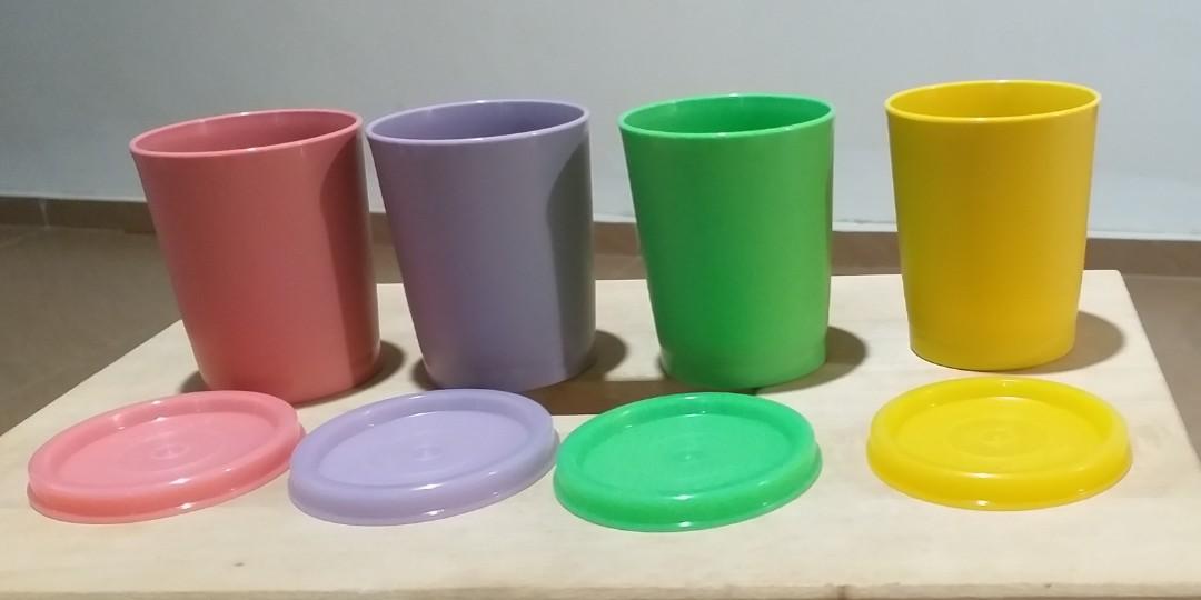 Tupperware cups with lids, Furniture & Home Living, Kitchenware ...