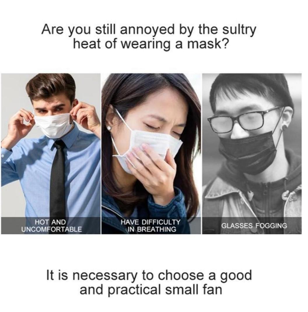 TYLEX XM27 Portable Neck Fan Hands Free Turbine Blade Type-C Charging ...