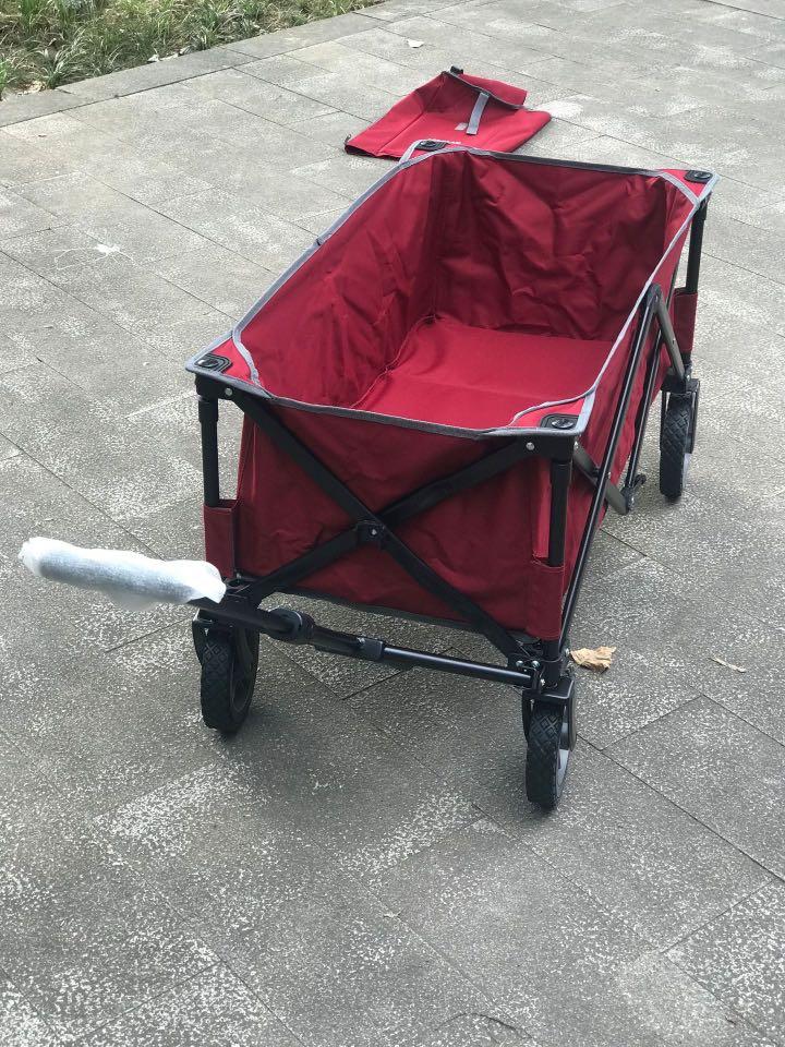ULINE Outdoor Wagon Collapsible Trolley Utility Heavy Duty Cart, Sports ...