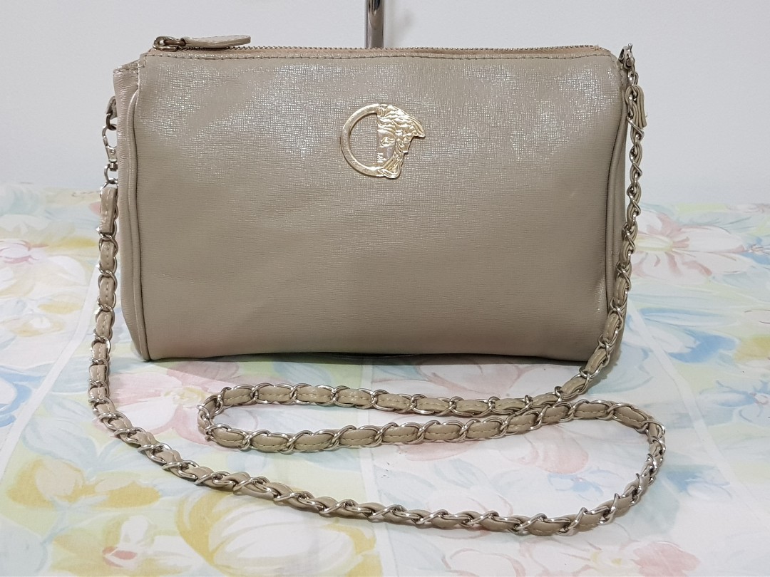 Reduced Price! Versace Collection Half Face Logo Crossbody Bag, Luxury ...