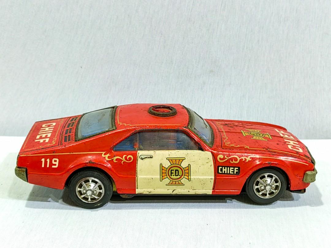 Vintage Japan Chief Police Car Tin Toy 1:18, Hobbies & Toys, Toys ...