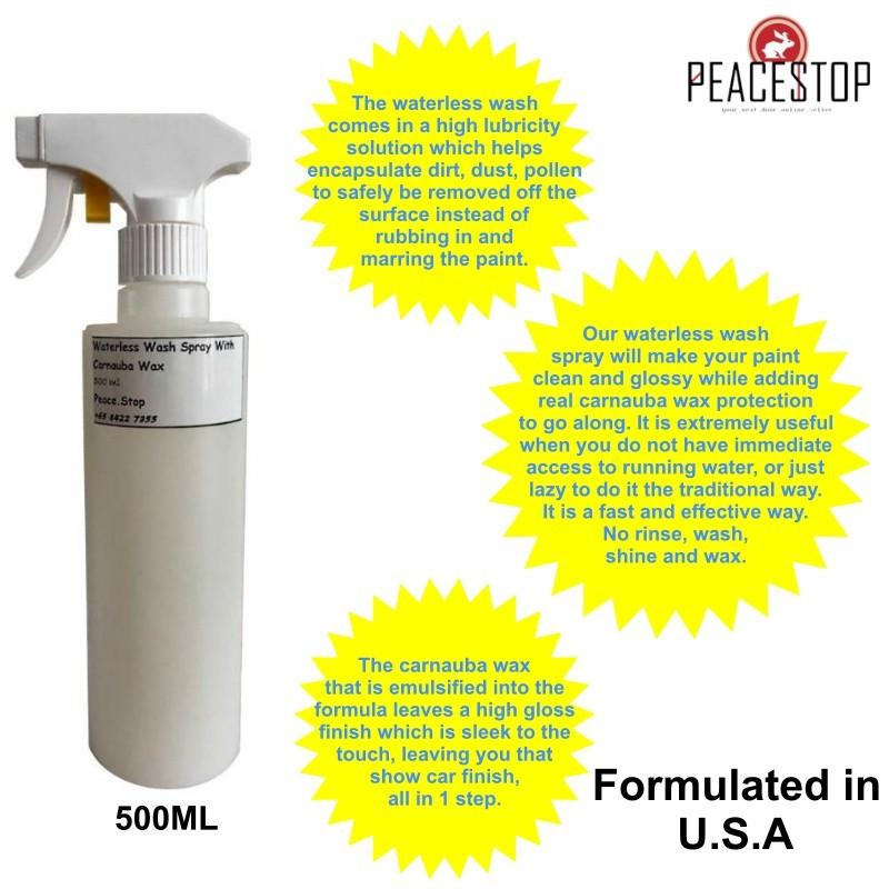 Waterless Wash Spray With Carnauba Wax 500ml No Rinse Car Wash & Wax ...