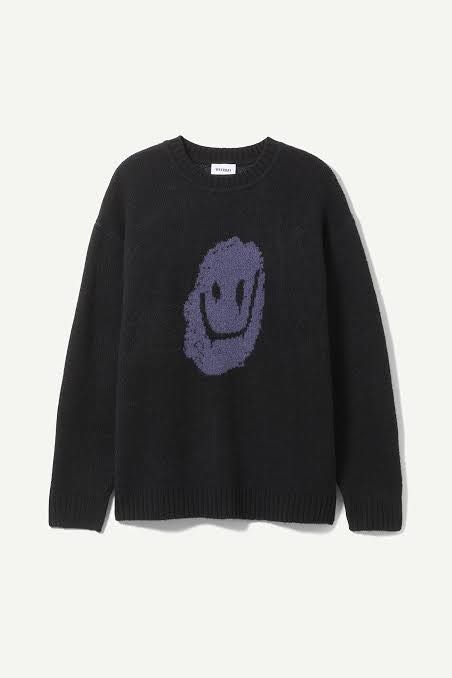 Weekday Drippy Face Knitted Jumper, Men's Fashion, Tops & Sets, Hoodies ...