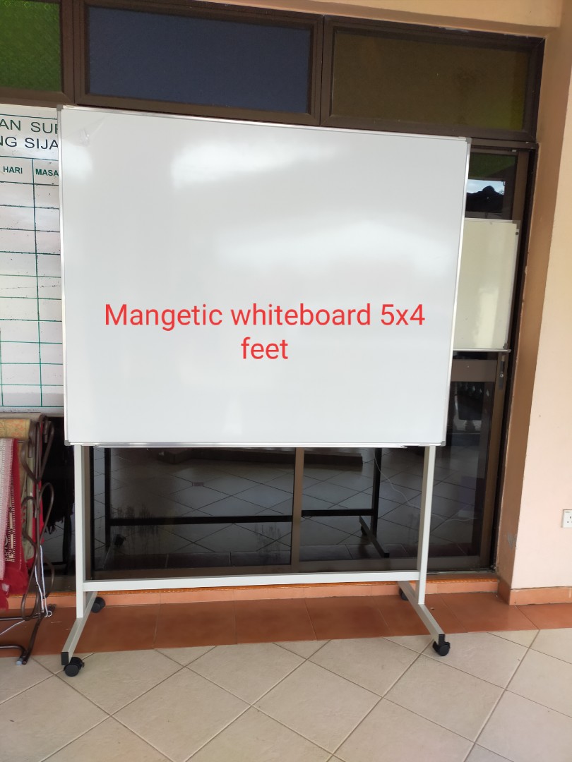 White board 5x4 ft delivery rm 20 minimum, Furniture & Home Living ...