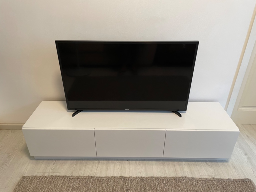 White TV console unit, Furniture & Home Living, Furniture, TV Consoles ...