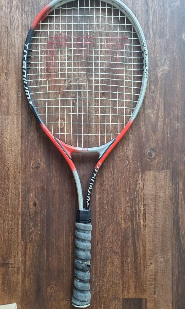 Wilson Titanium Racket, Sports Equipment, Sports & Games, Racket & Ball ...