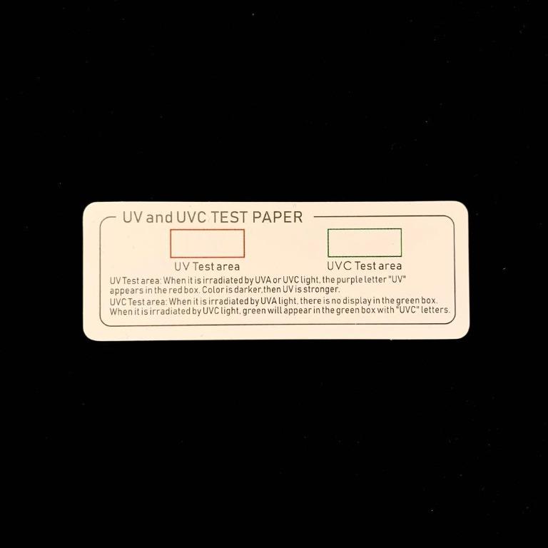 10 pcs UV-C and UV light detector test cards, thin, reusable, no ...