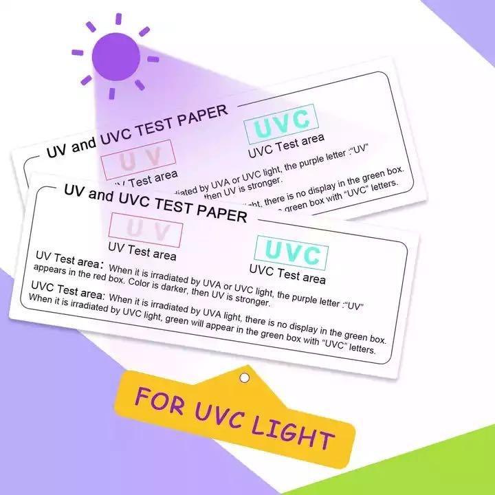 10 pcs UV-C and UV light detector test cards, thin, reusable, no ...