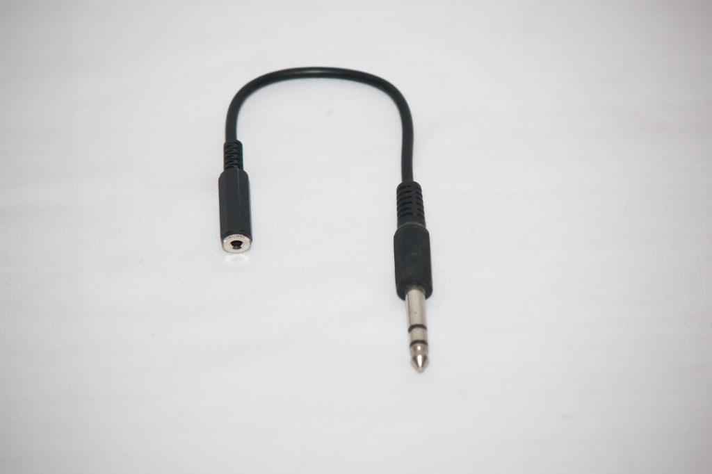 3.5mm FEMALE JACK to PL 6.35mm MALE STEREO/ MONO, AUDIO CONVERTER ...