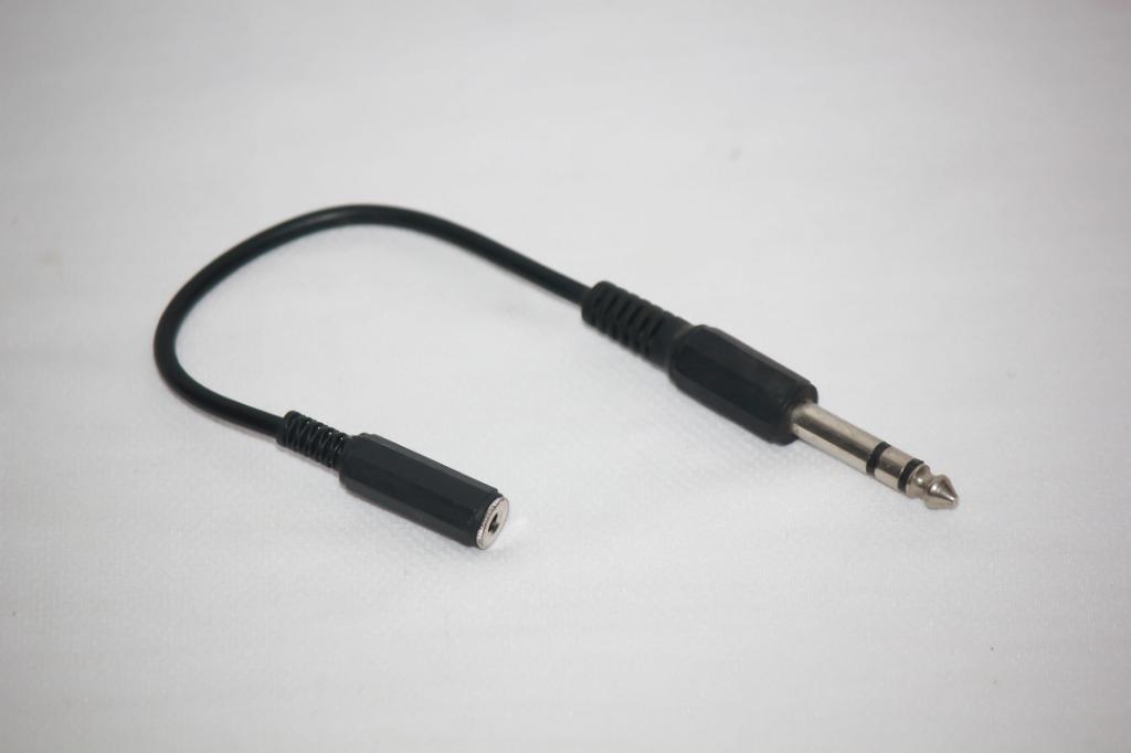 3.5mm FEMALE JACK to PL 6.35mm MALE STEREO/ MONO, AUDIO CONVERTER ...